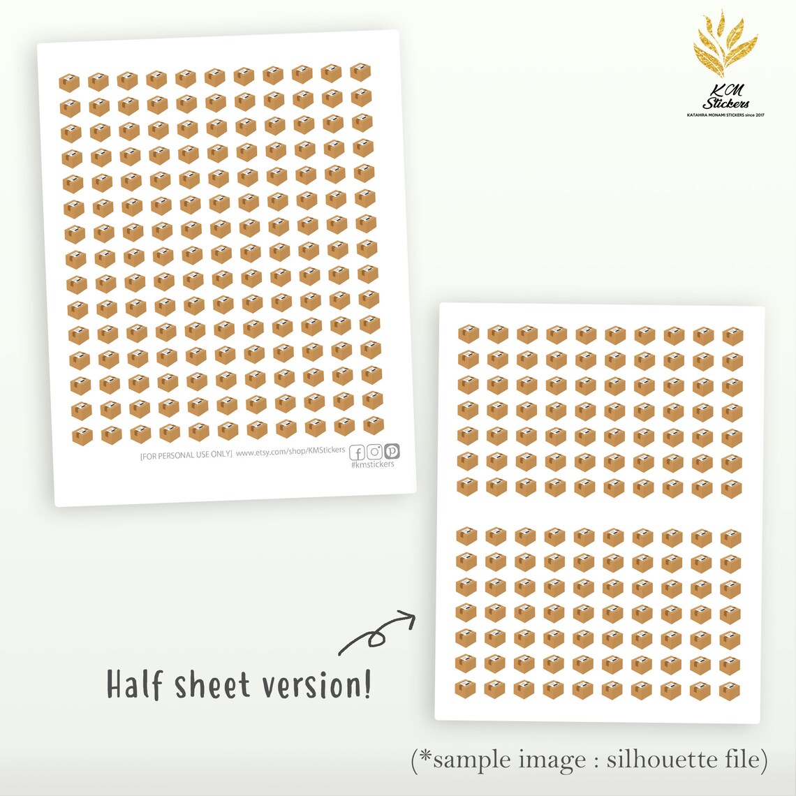 Printable Mini Package StickersRegular and Half sheet size | Etsy