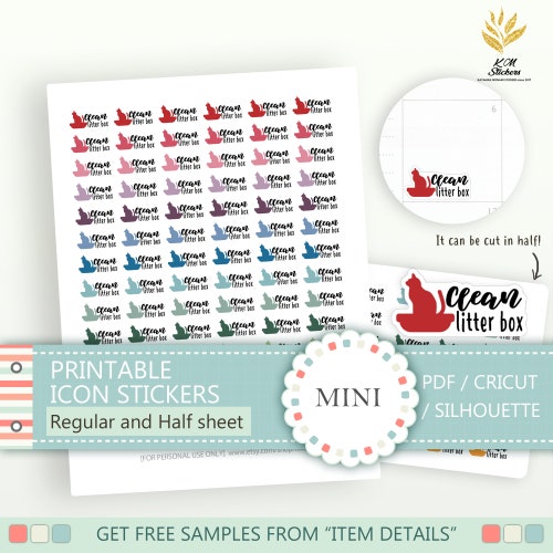Printable Mini Sheets Stickersregular and Half Sheet Size - Etsy