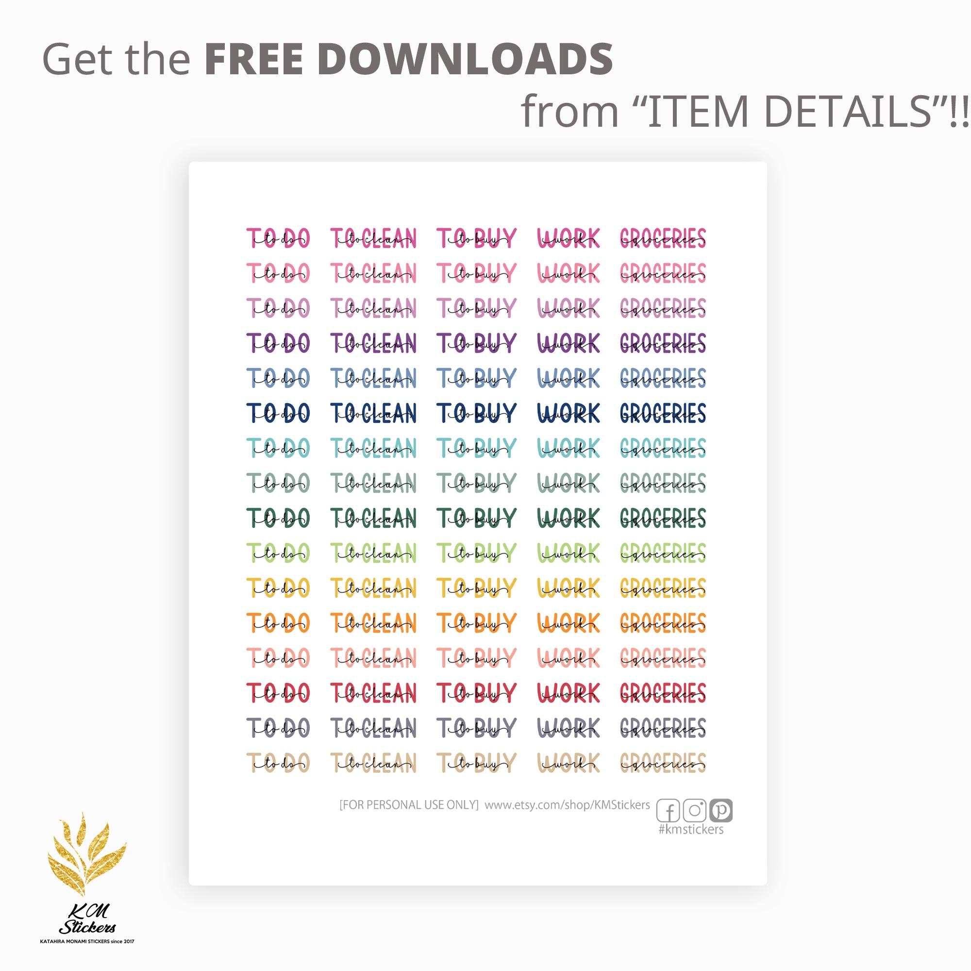Printable Header Script Stickers(to DO), Planner Stickers, Chores ...
