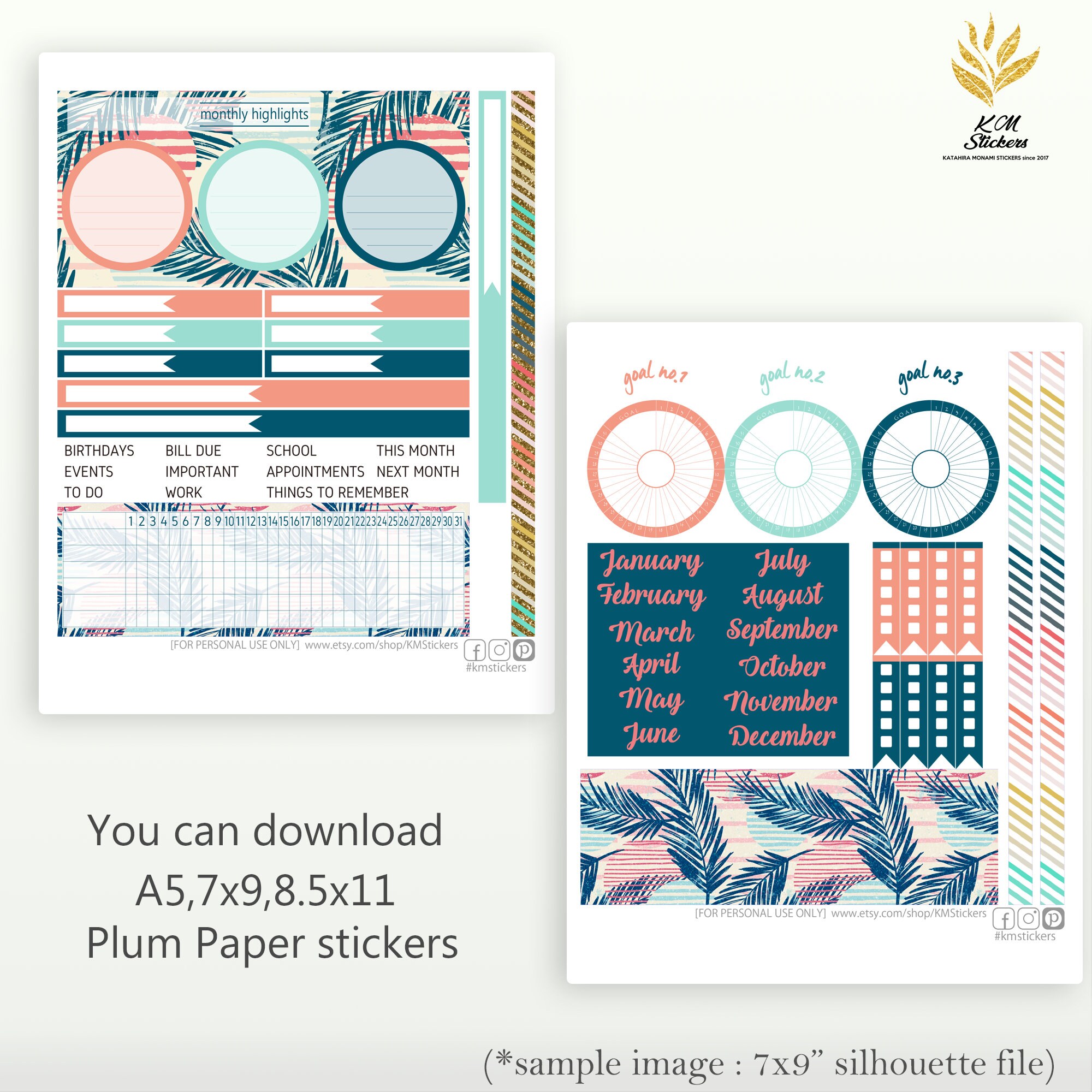 KIT 144 Printable Monthly Highlights Kit Version 2.0 | Etsy