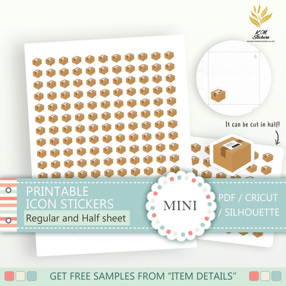 Printable Mini Package Stickersregular and Half Sheet Size | Etsy