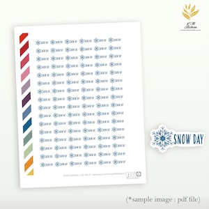 Printable Mini School Event Stickers, No School, Late Start, Early ...