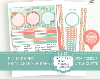 KIT 120 Printable Monthly Highlights Kit Version 2.0 2021 | Etsy