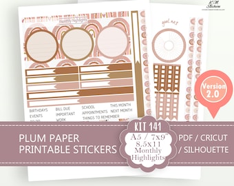 KIT 122 Printable Monthly Highlights Kit Version 2.0 mardi | Etsy