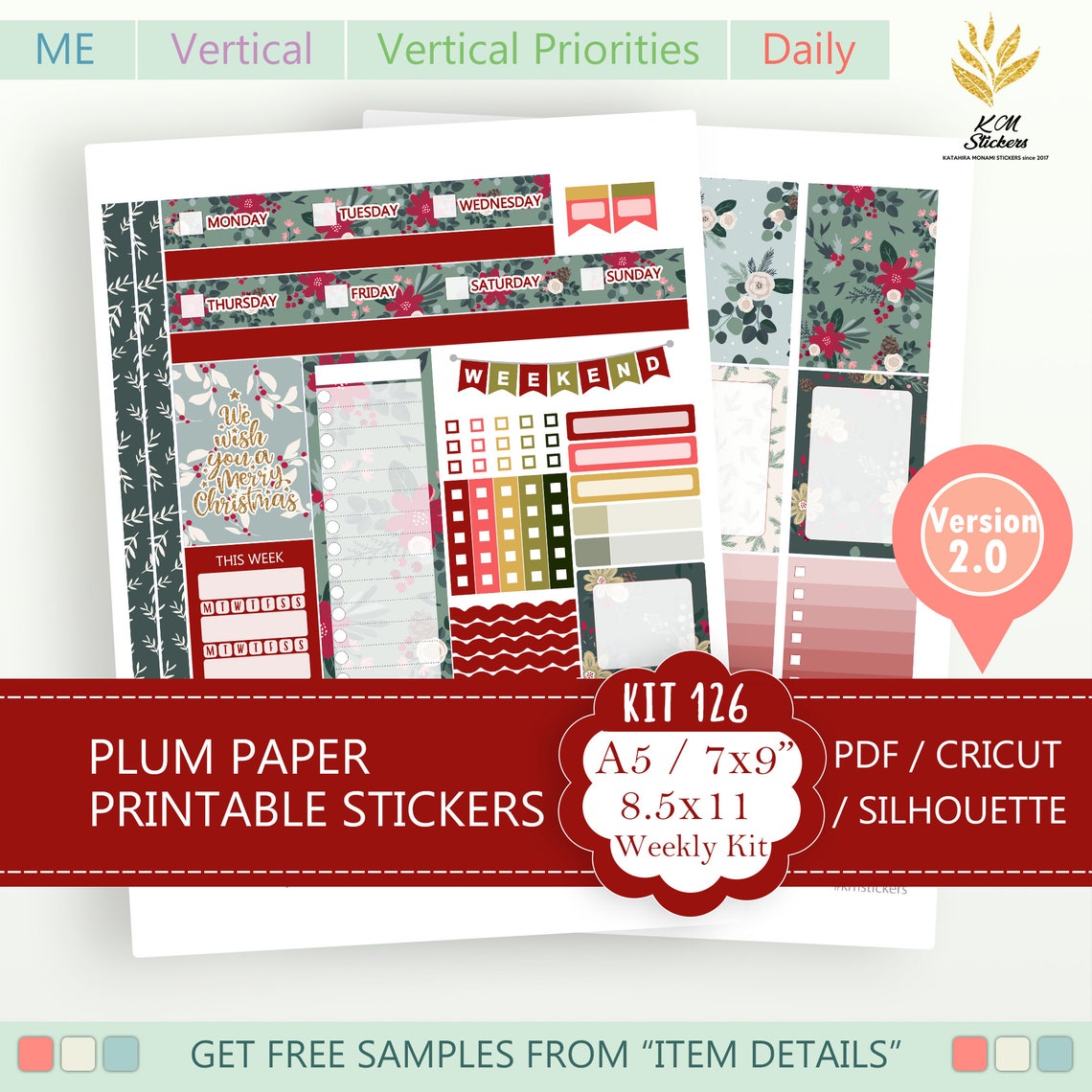 KIT 126 Printable Weekly Kit Version 2.0 for Vertical ME - Etsy