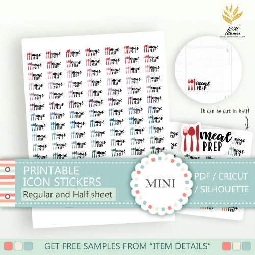 Printable Mini No Spend Stickersregular and Half Sheet Size | Etsy