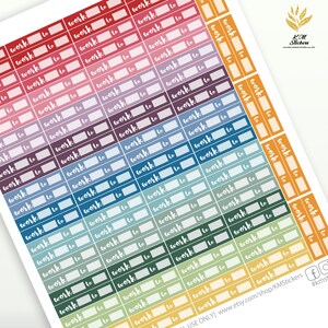 Printable Work Time Stickers, A5, 7x9, 8.5x11 Monthly and Vertical Plum ...