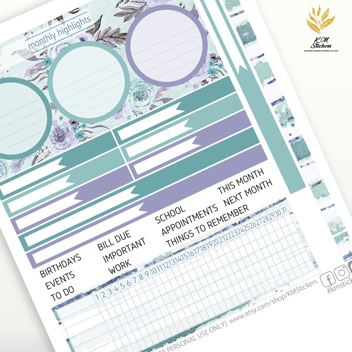 KIT 120 Printable Monthly Highlights Kit Version 2.0 2021 | Etsy