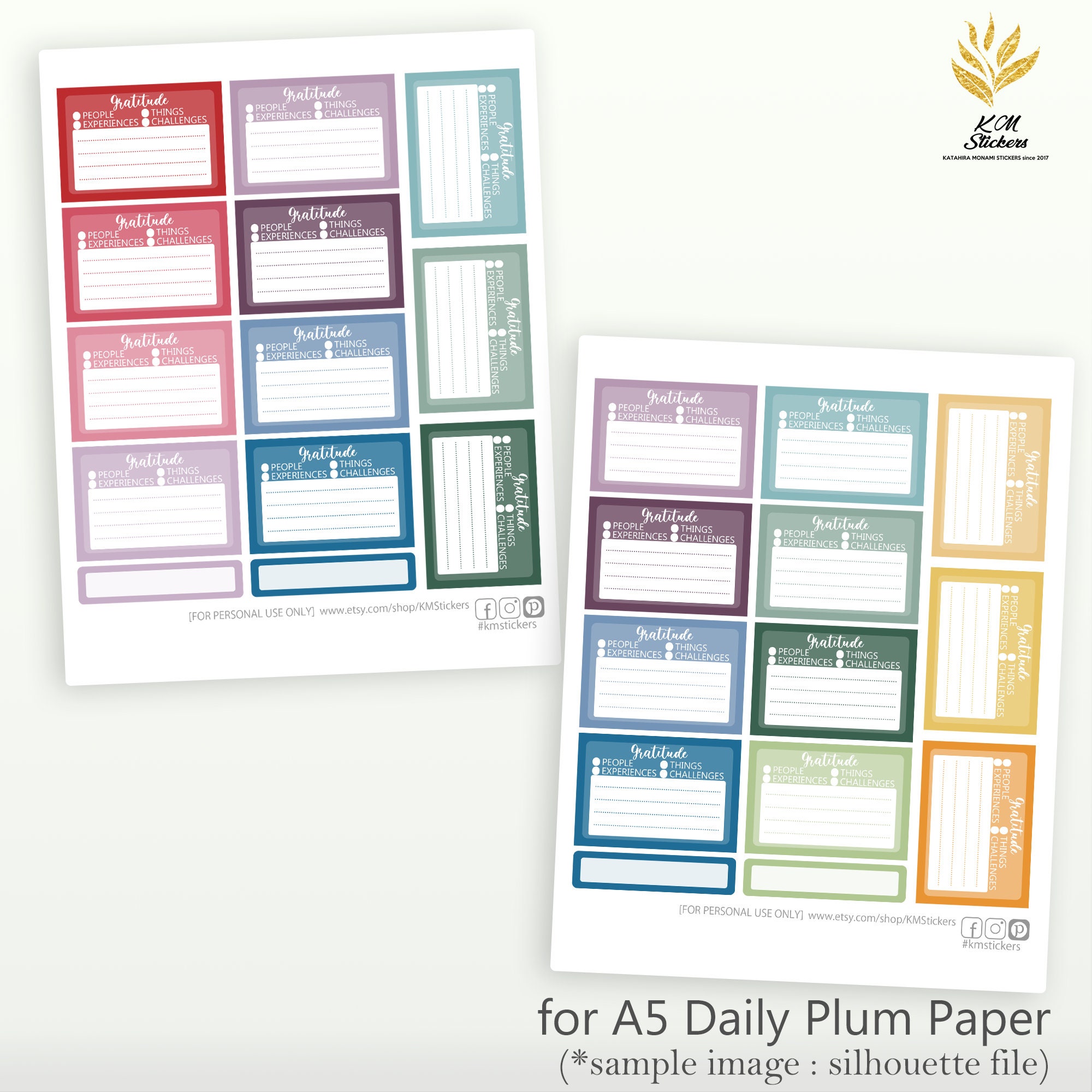 Printable Gratitude Stickers A5 7x9 8.5x11 Daily Plum - Etsy.de