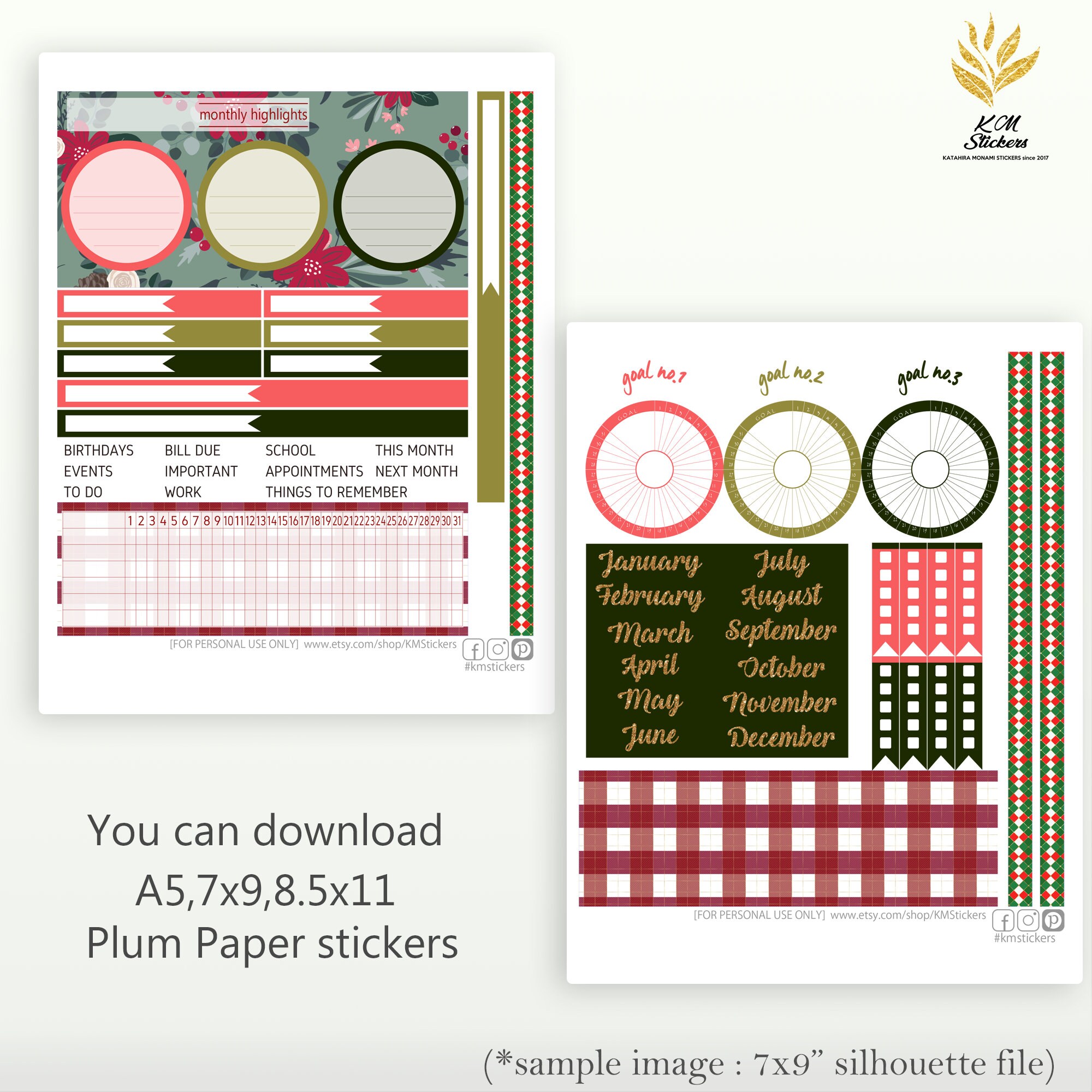 KIT 126 Printable Monthly Highlights Kit Version 2.0 | Etsy