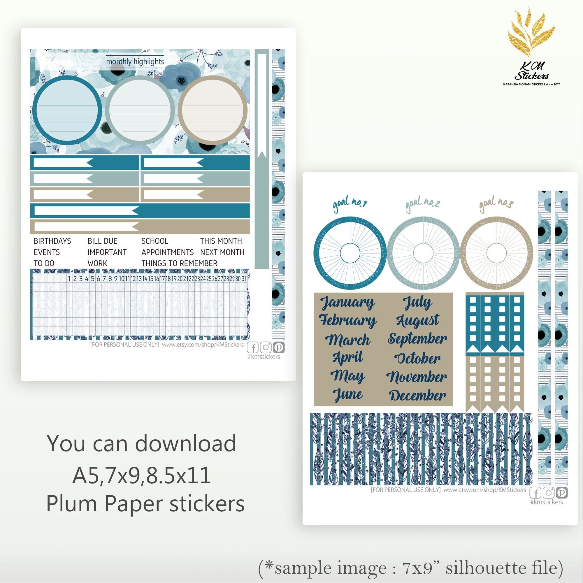 KIT 121 Printable Monthly Highlights Kit Version 2.0 2021 | Etsy