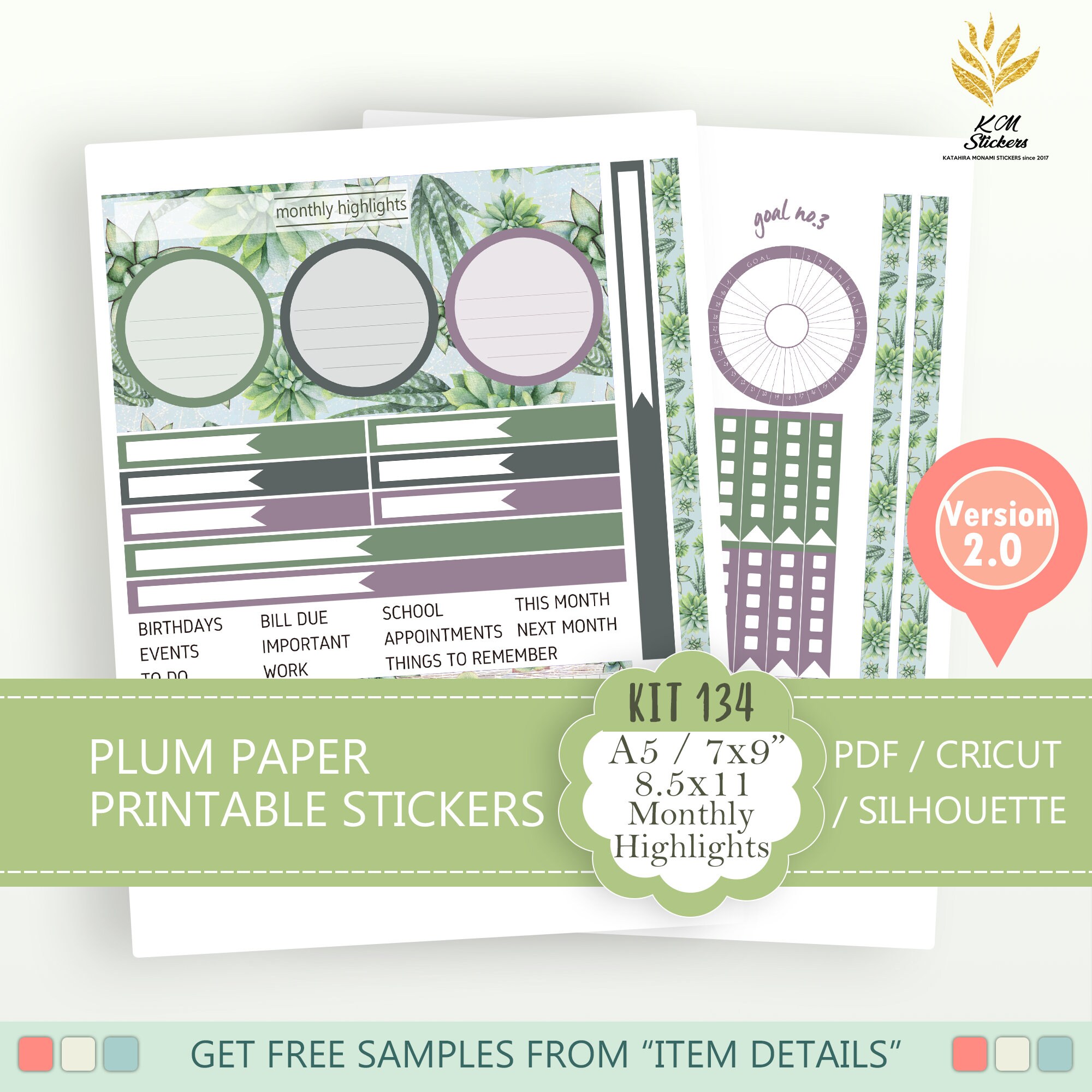 KIT 134 Printable Monthly Highlights Kit Version 2.0 2021 | Etsy