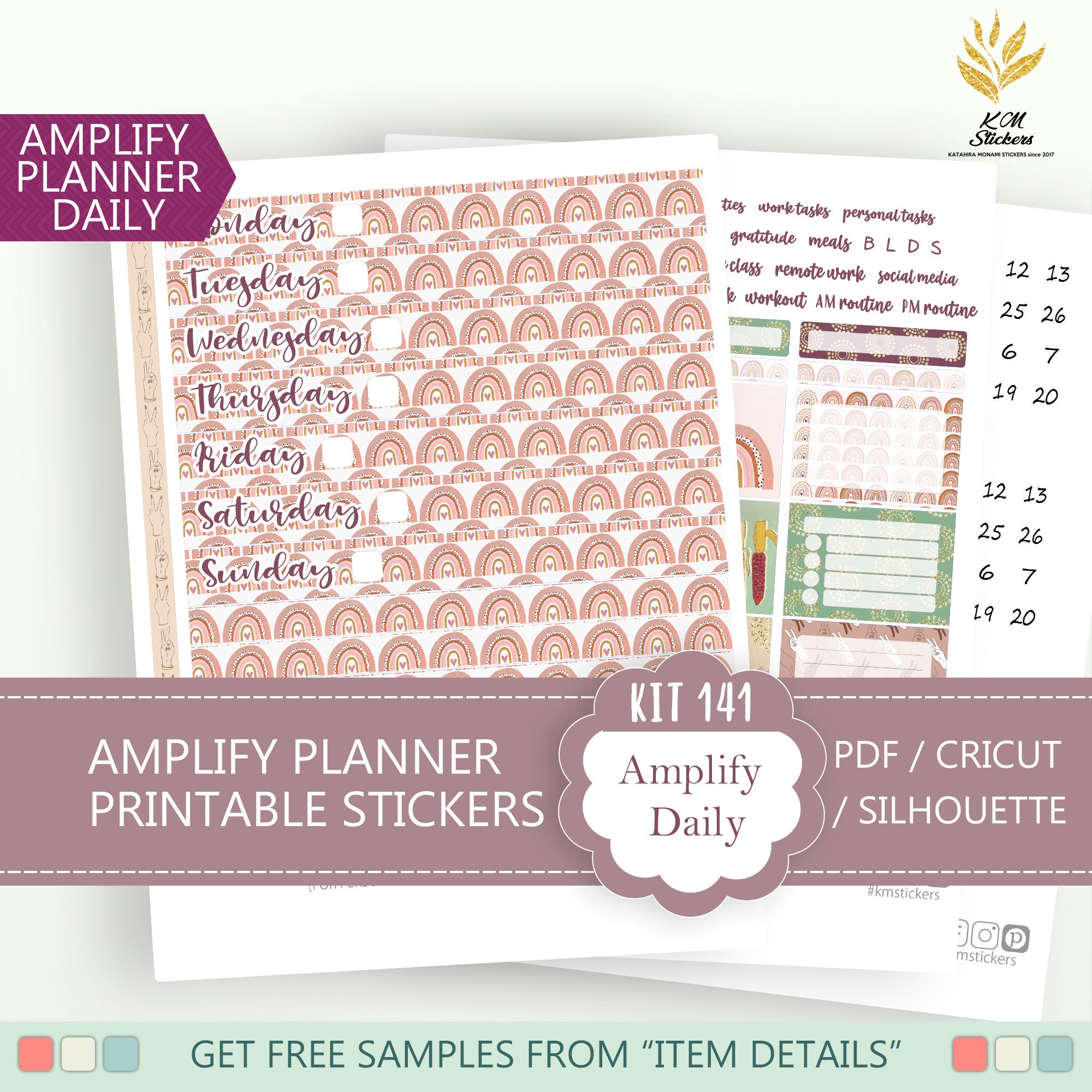 AMPLIFY KIT 141 Printable Daily Kit for Amplify Planner - Etsy