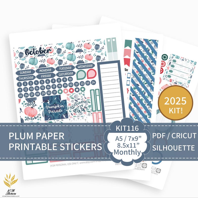 Plum Paper Sticker Cut Files - Etsy UK