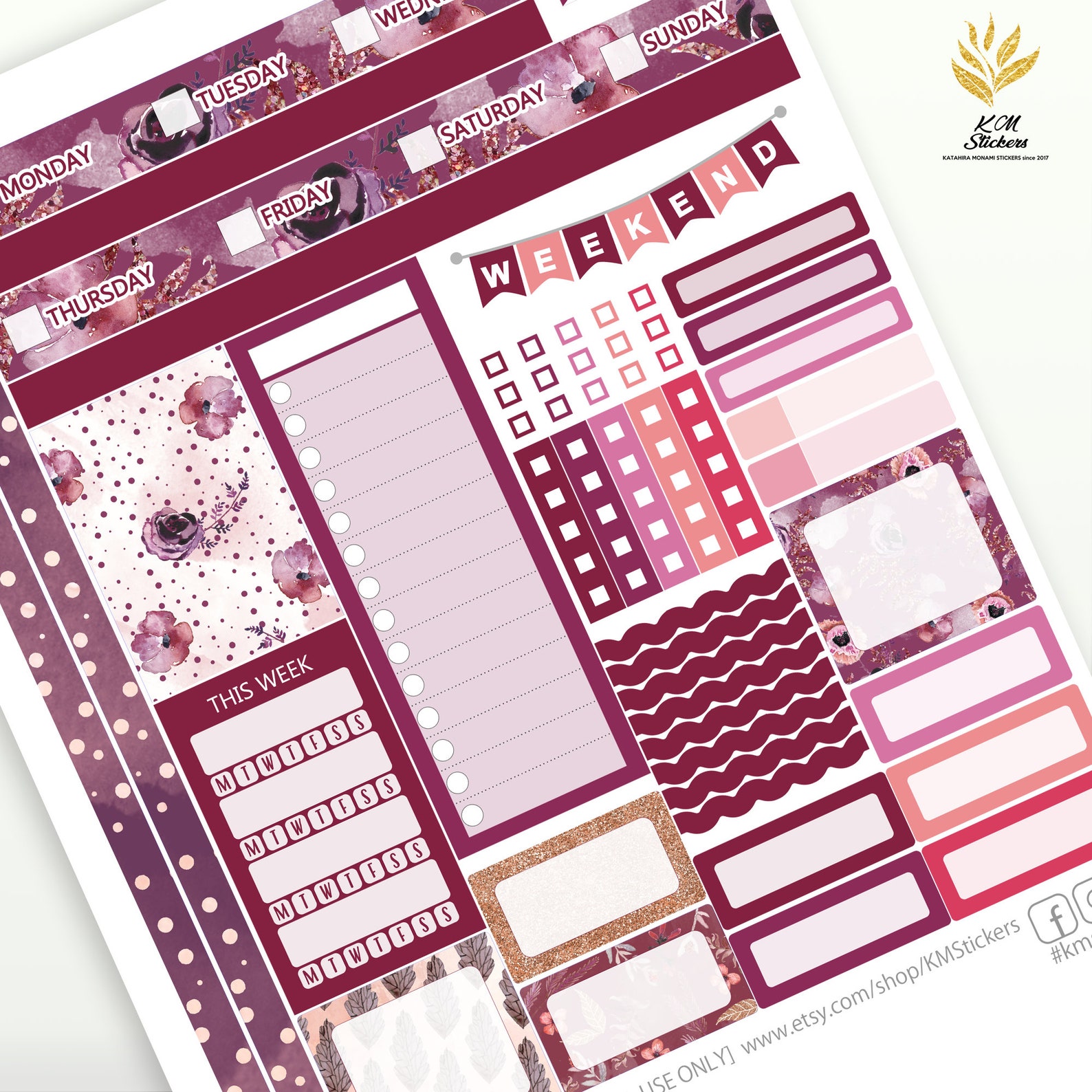 KIT 125 Printable Weekly Kit Version 2.0 for Vertical ME | Etsy