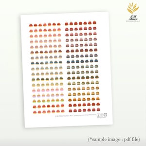 Printable Mini Birthday Cake Stickers Planner Stickers - Etsy