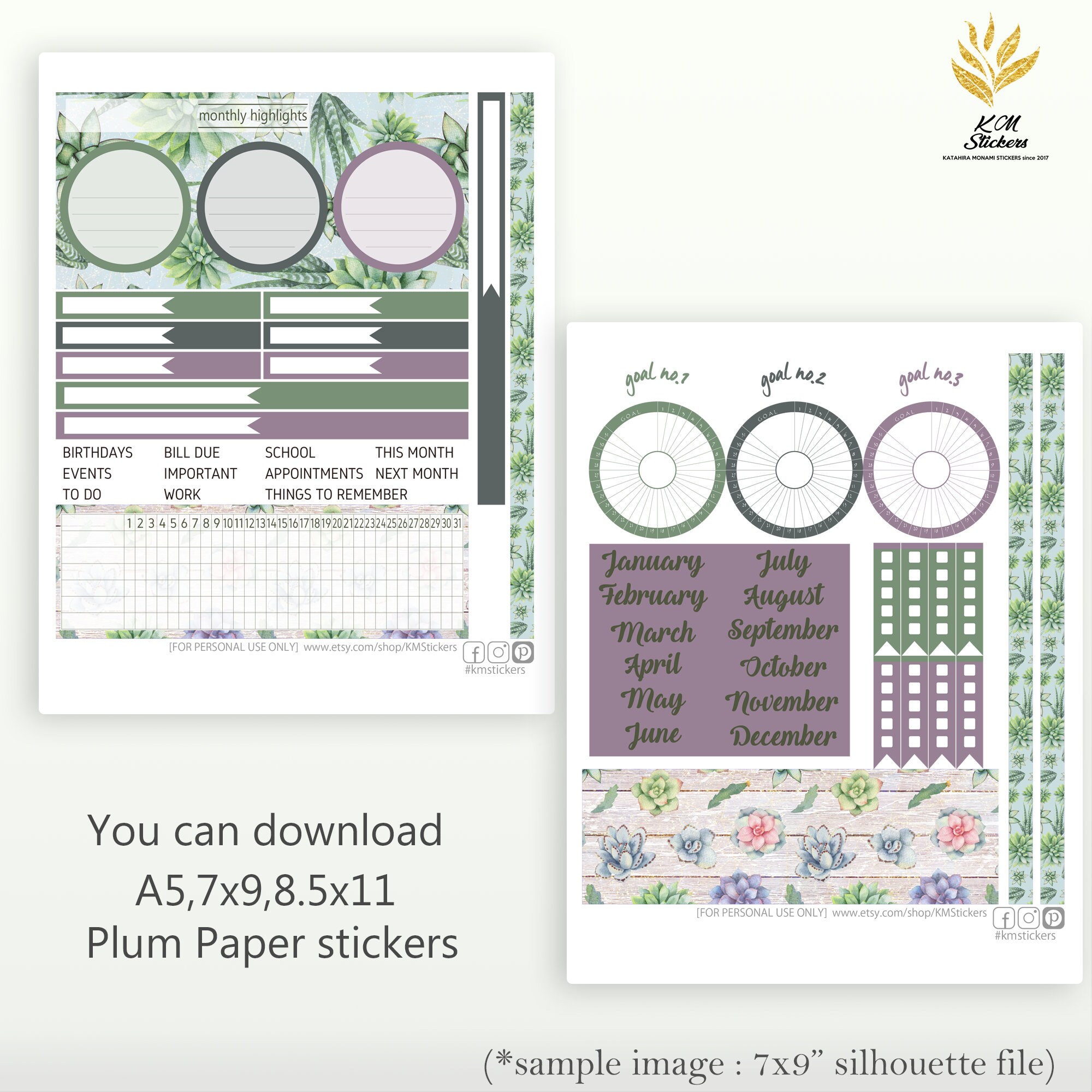 KIT 134 Printable Monthly Highlights Kit Version 2.0 2021 | Etsy