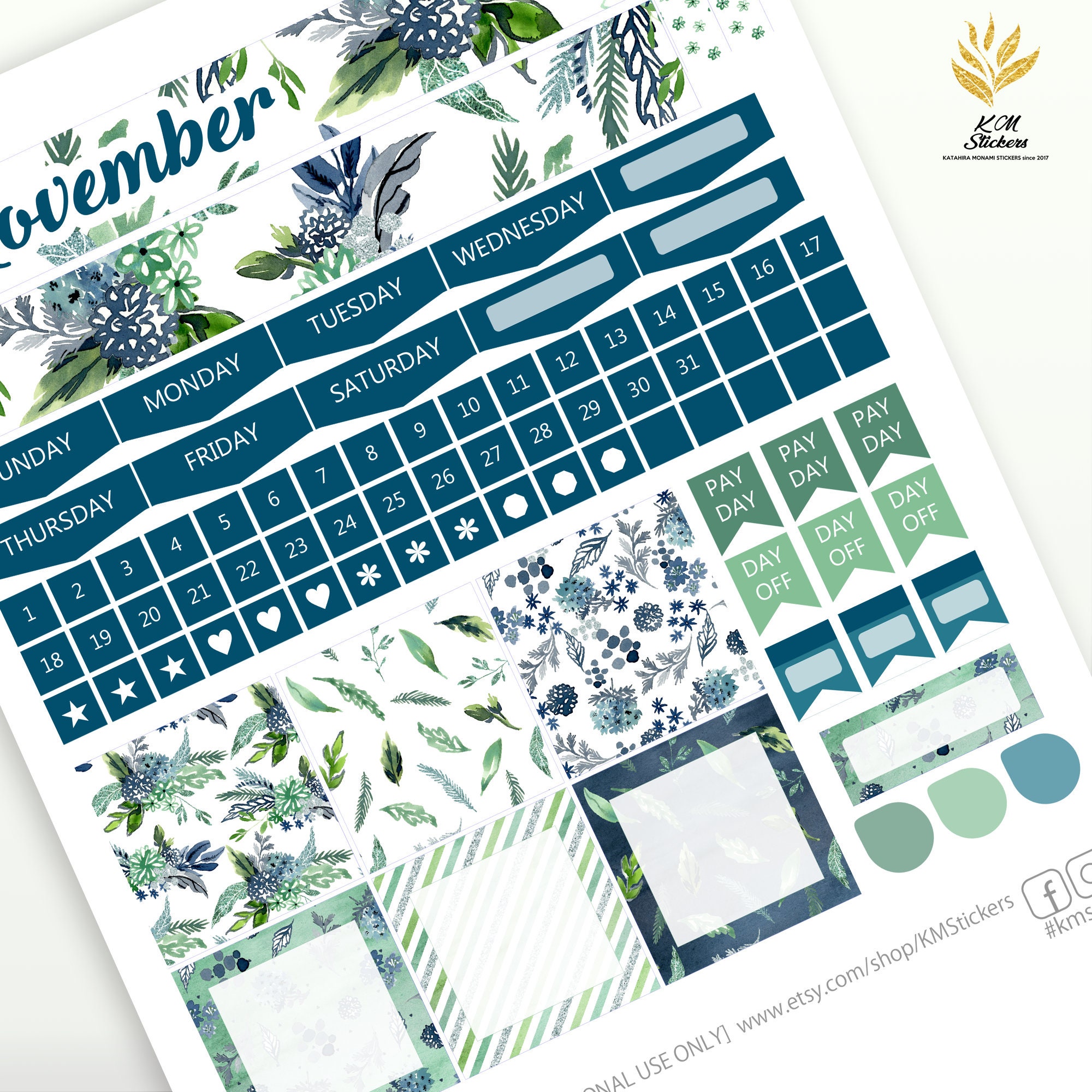 KIT 129 Printable November Kit Version 2.0 2021 Design for | Etsy