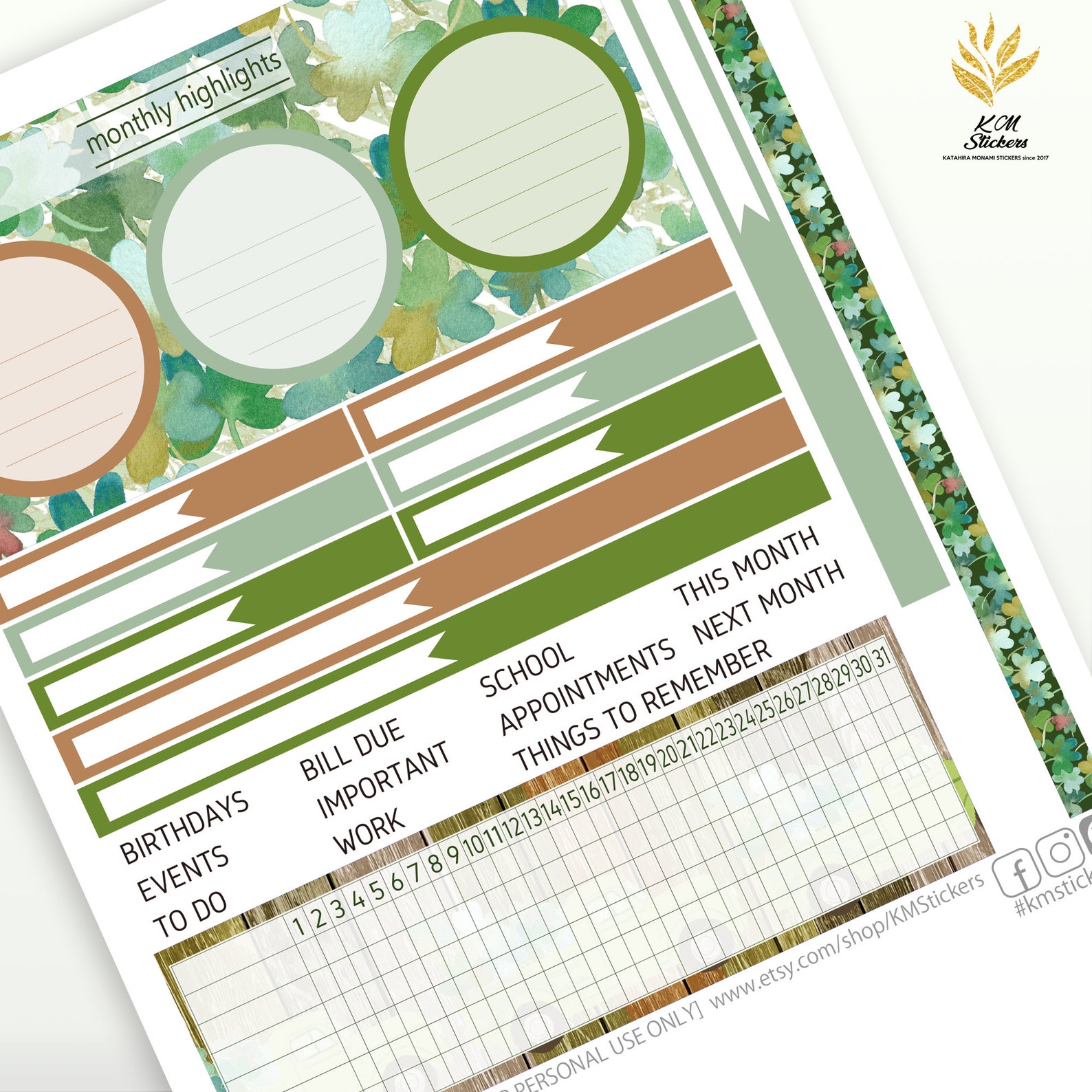 KIT 139 Printable Monthly Highlights Kit Version 2.0 st | Etsy