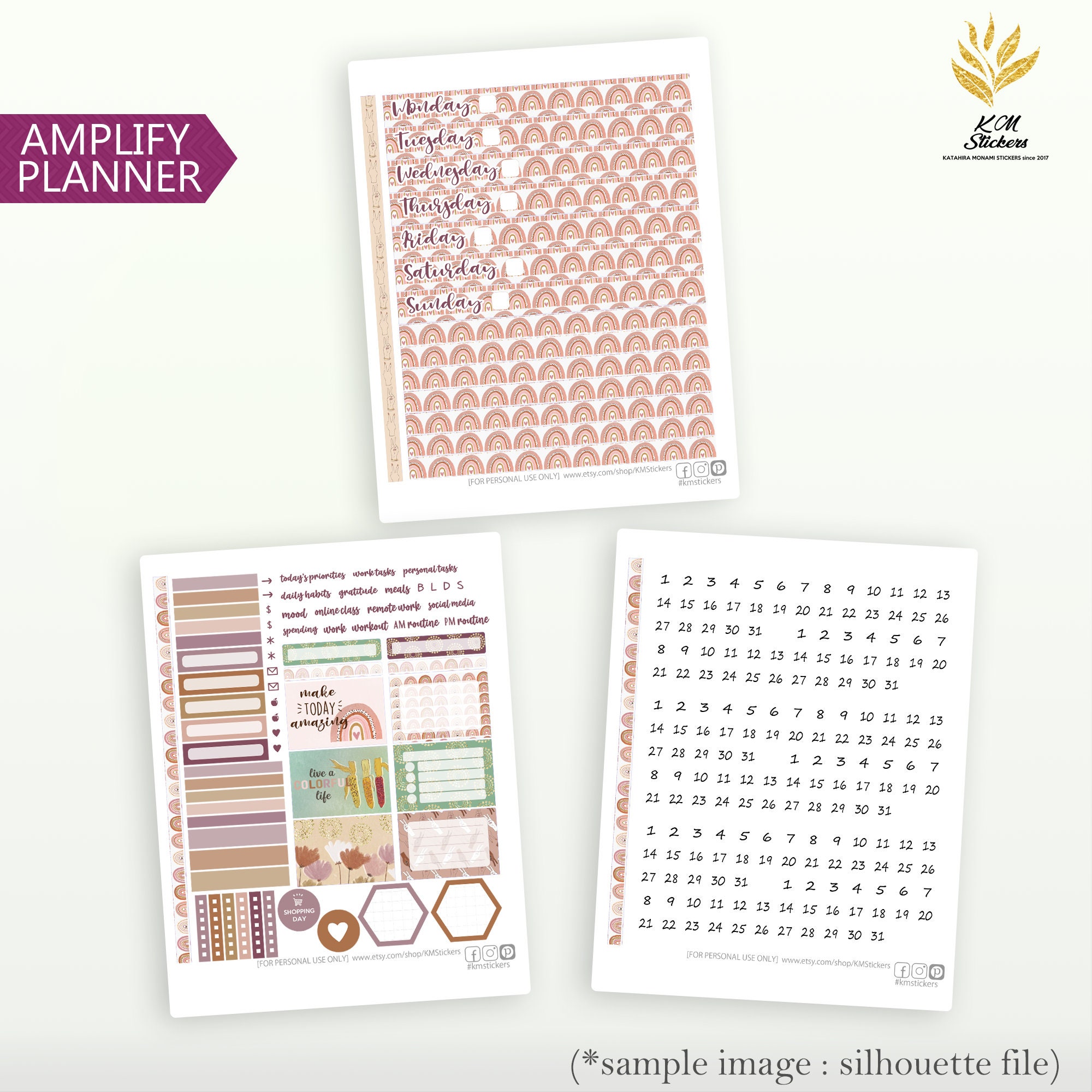 AMPLIFY KIT 141 Printable Daily Kit for Amplify Planner - Etsy