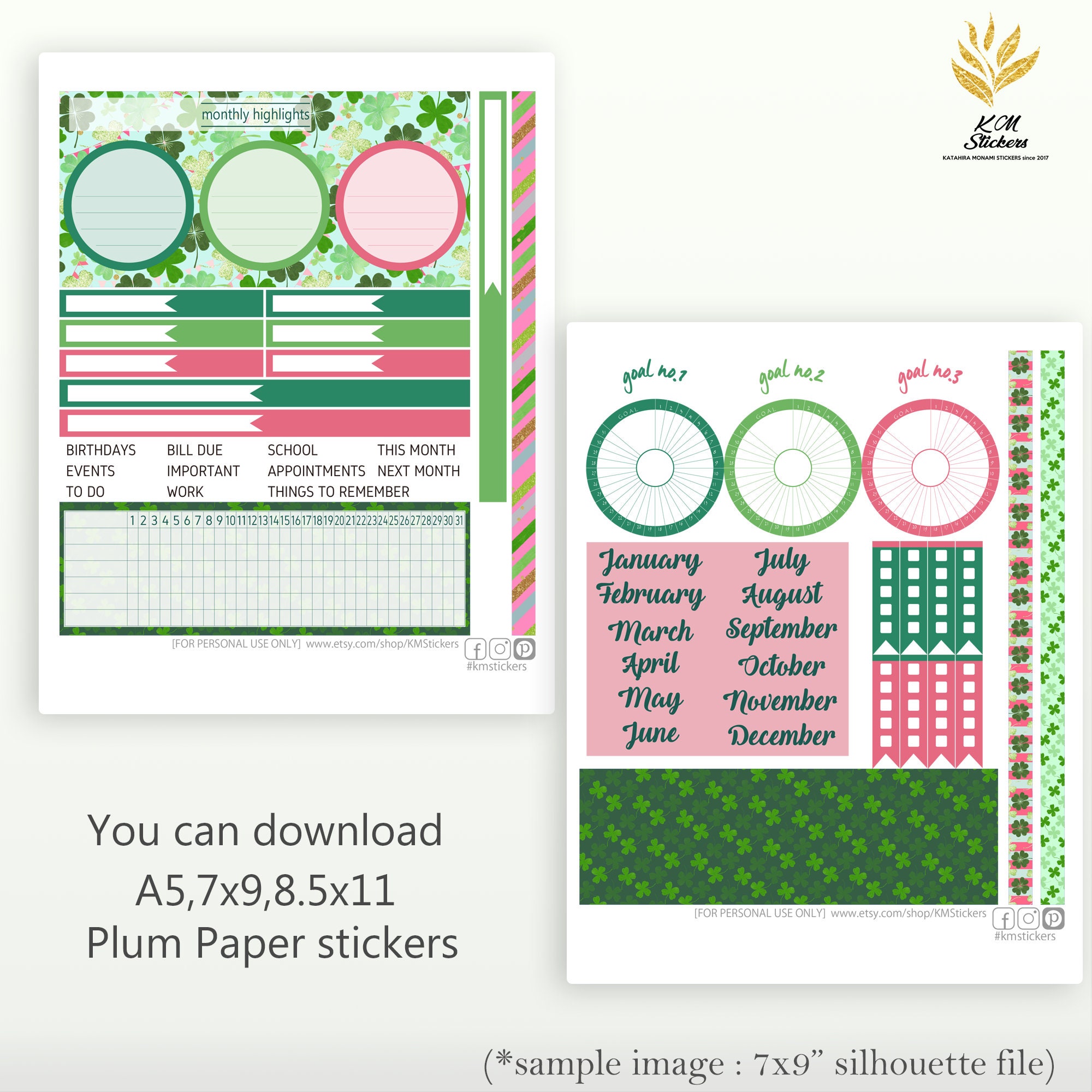 KIT 151 Printable Monthly Highlights Kit Version 2.0 for A5 | Etsy