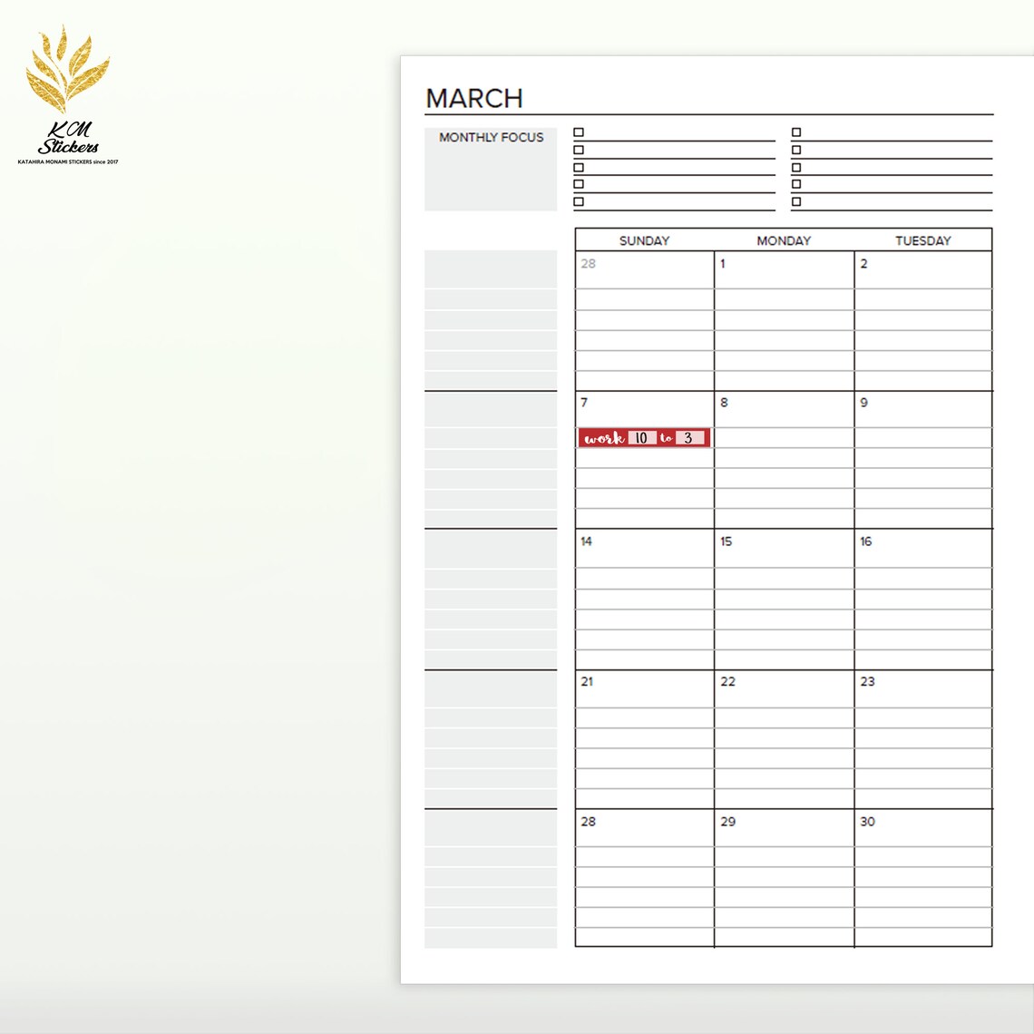 Printable Work Time Stickers for Amplify Planner Box | Etsy