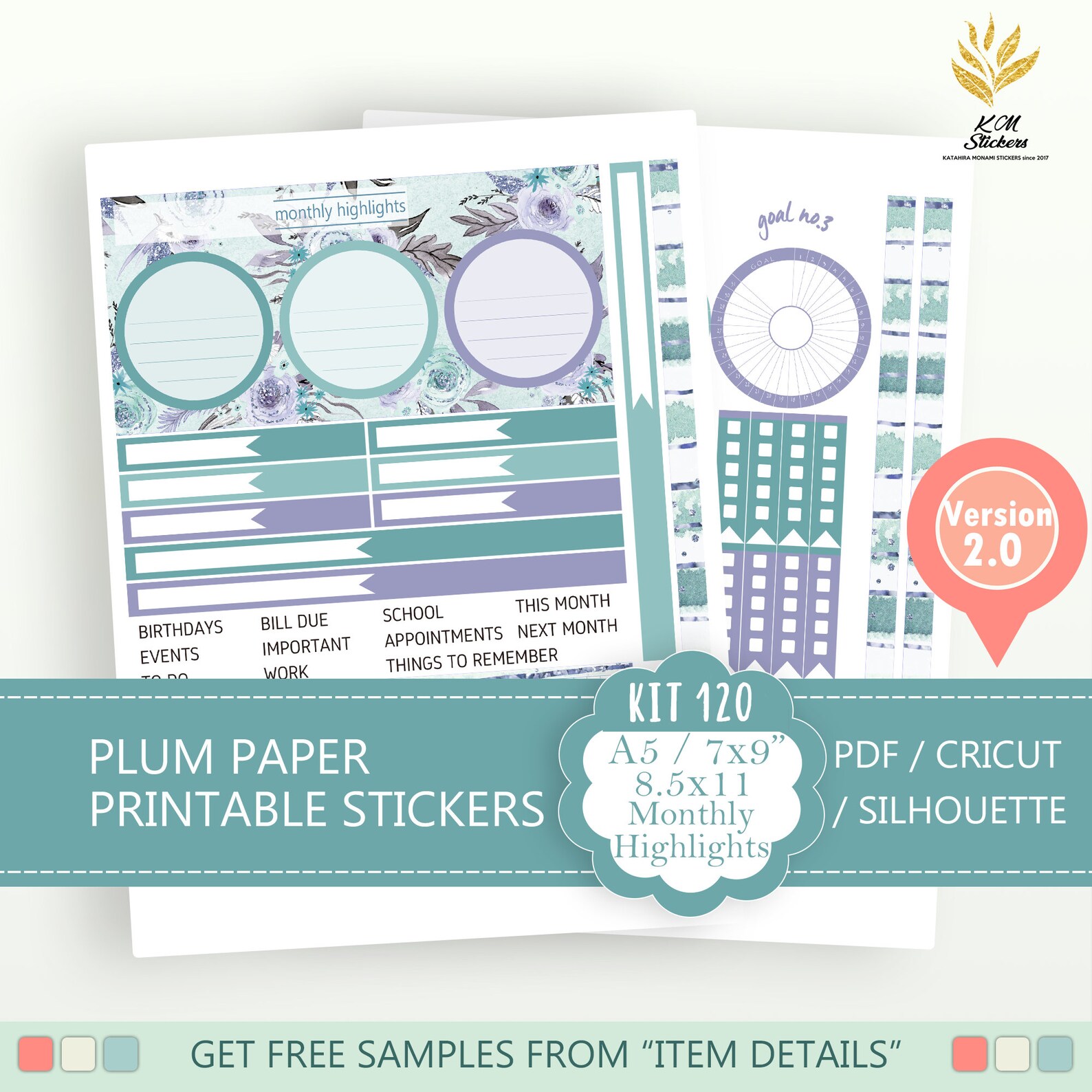KIT 120 Printable Monthly Highlights Kit Version 2.0 2021 | Etsy