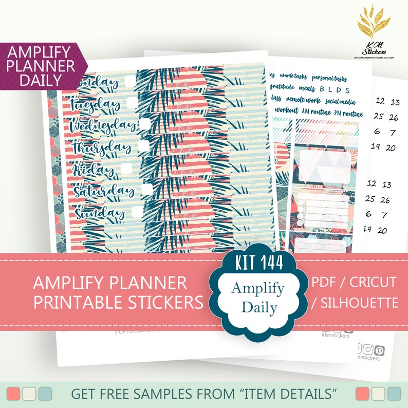 AMPLIFY KIT 144 Printable Daily Kit for Amplify Planner - Etsy