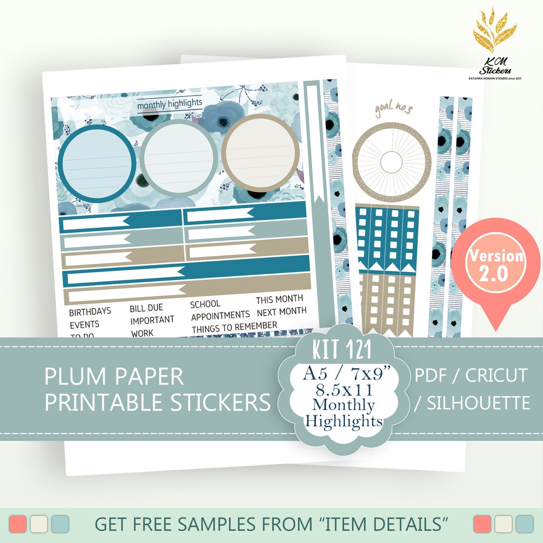 KIT 121, Printable Monthly Highlights Kit Version 2.0 2021 Design for ...