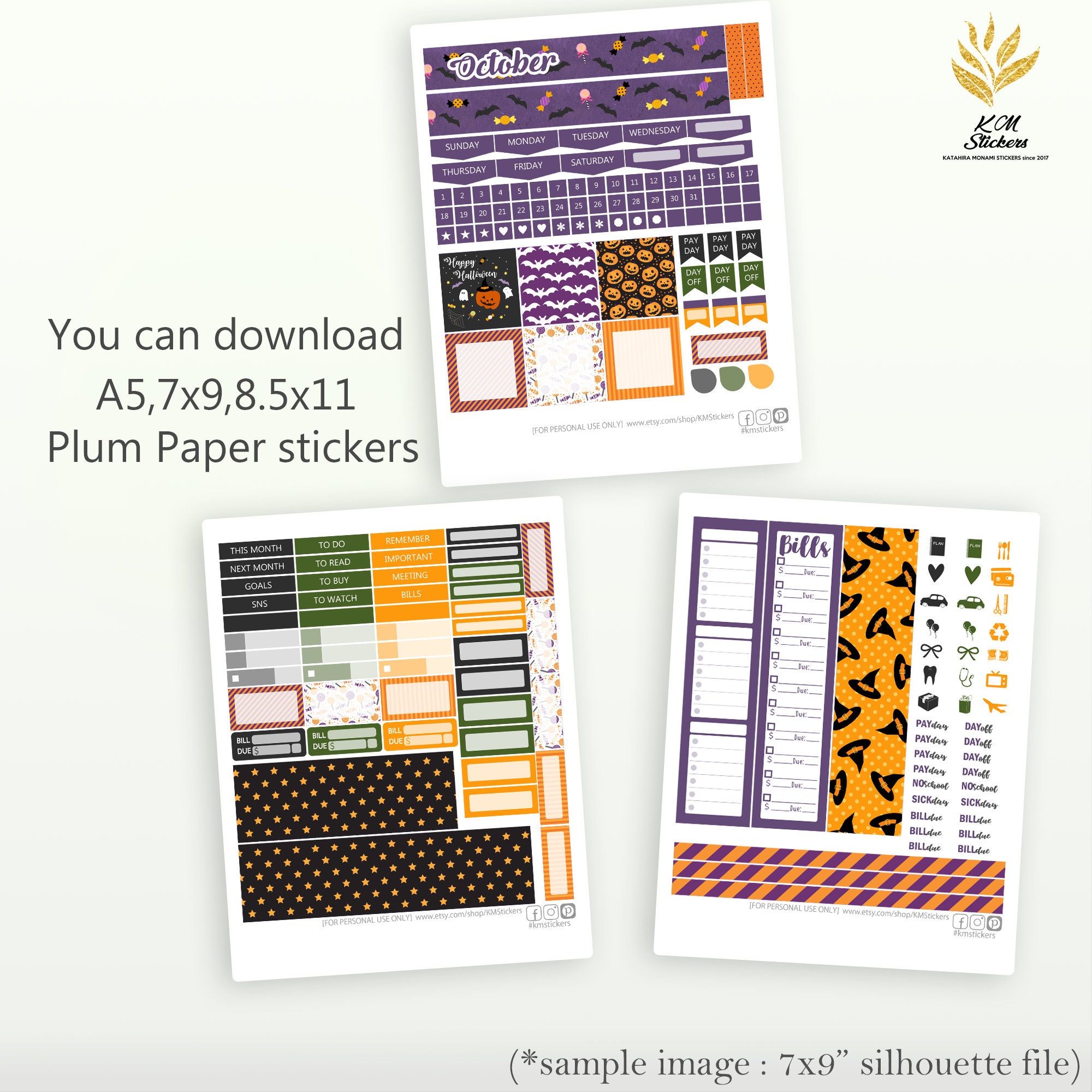 KIT 117 Printable October Kit Version 2.0 halloween Design - Etsy