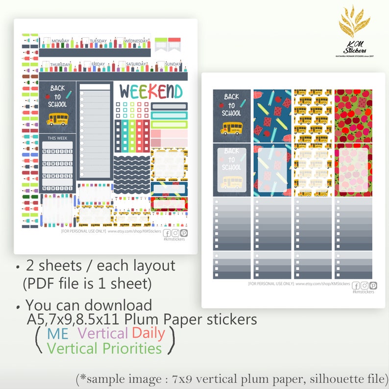 KIT 89 Printable Weekly Kit Version 2.0 back to School - Etsy