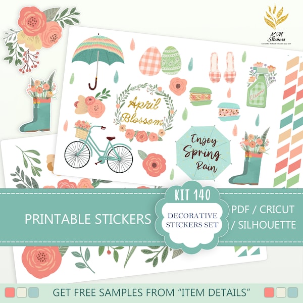 Spring Stickers - Etsy