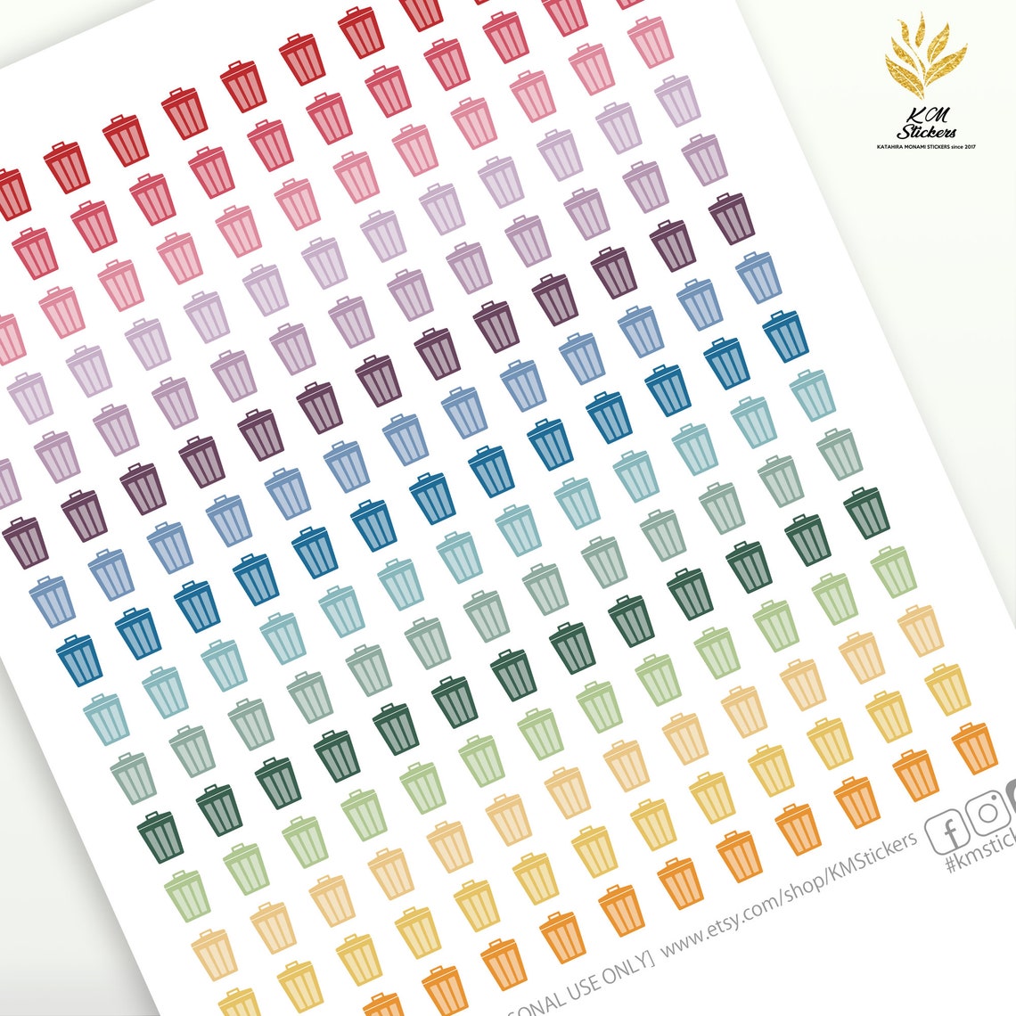 Printable Mini Garbage Stickersregular and Half Sheet Size | Etsy