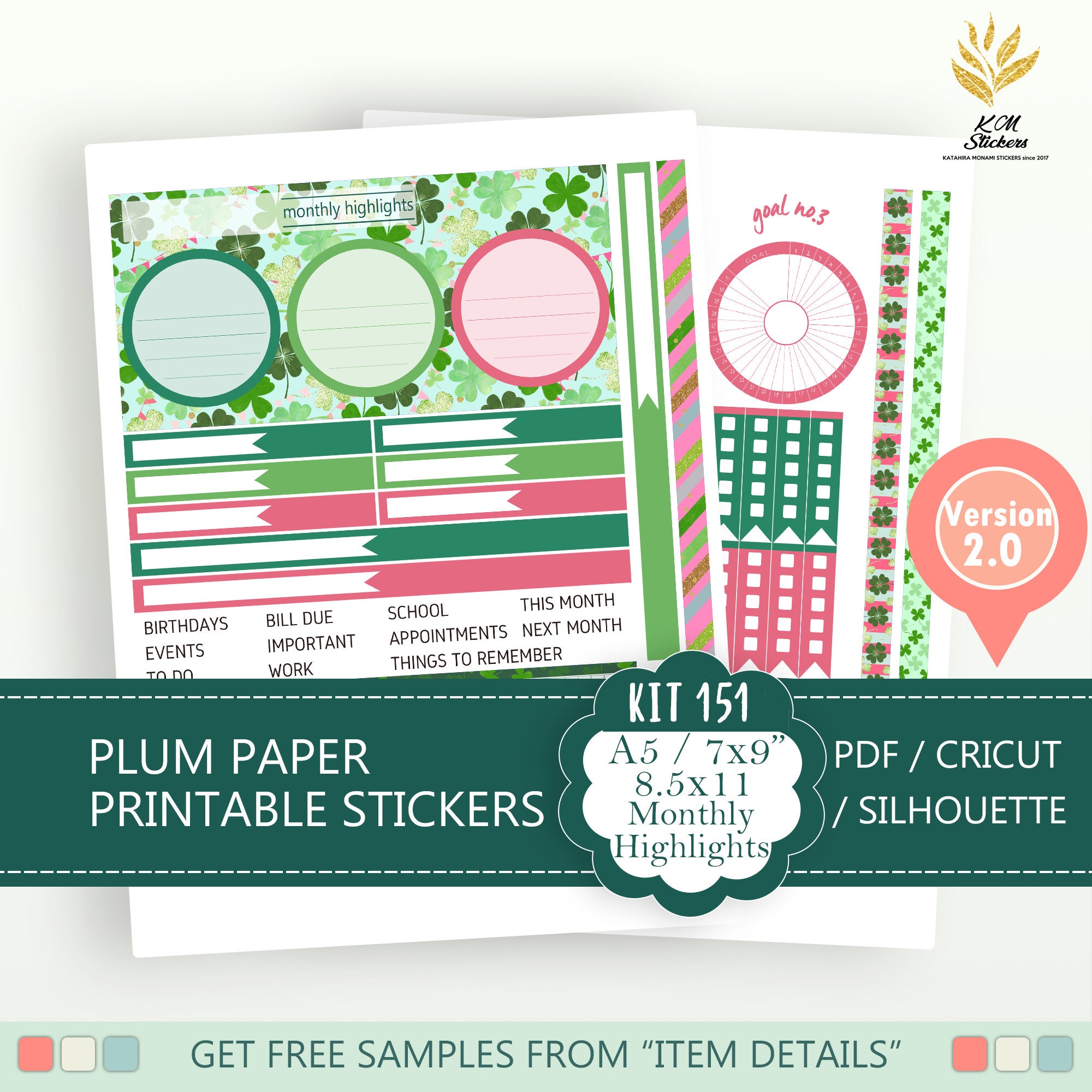 KIT 151 Printable Monthly Highlights Kit Version 2.0 for A5 | Etsy