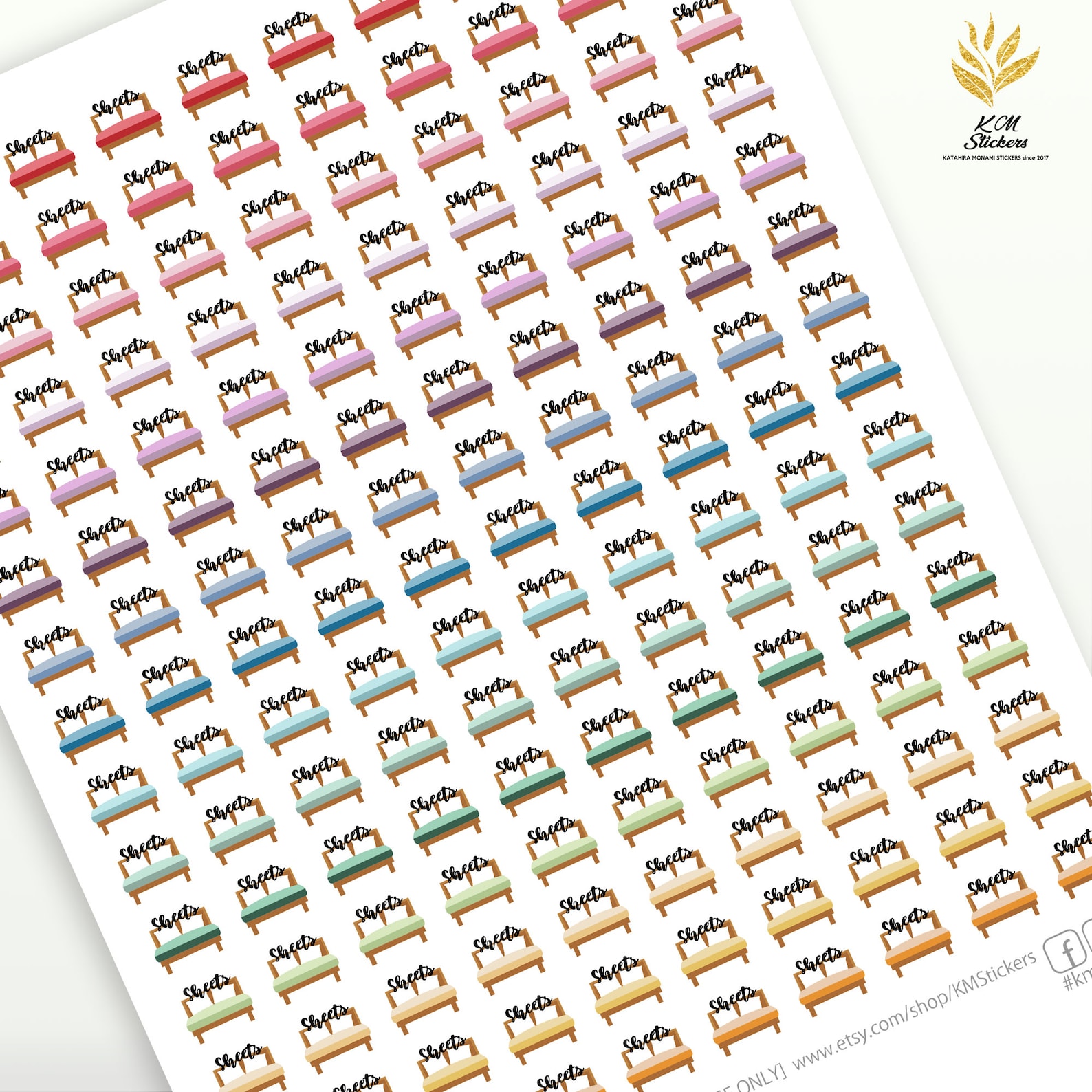 Printable Mini Sheets Stickersregular and Half Sheet Size - Etsy