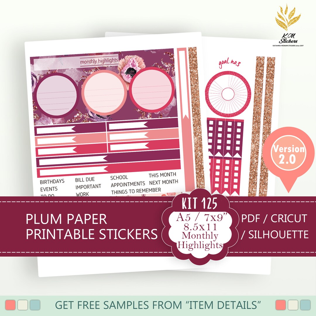 KIT 125 Printable Monthly Highlights Kit Version 2.0 2021 - Etsy
