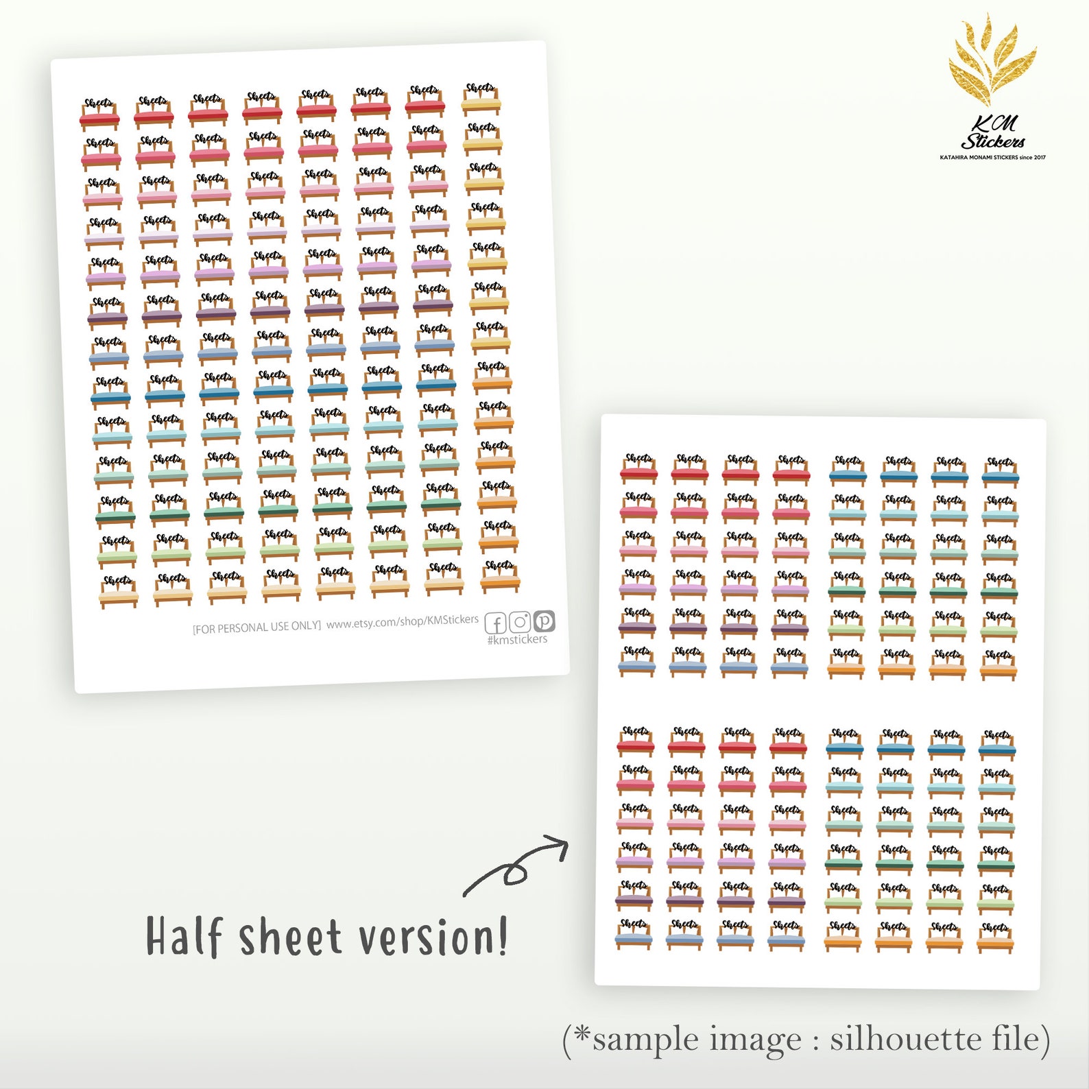 Printable Mini Sheets Stickersregular and Half Sheet Size - Etsy