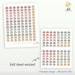 Printable Mini Sheets Stickersregular and Half Sheet Size, Planner ...