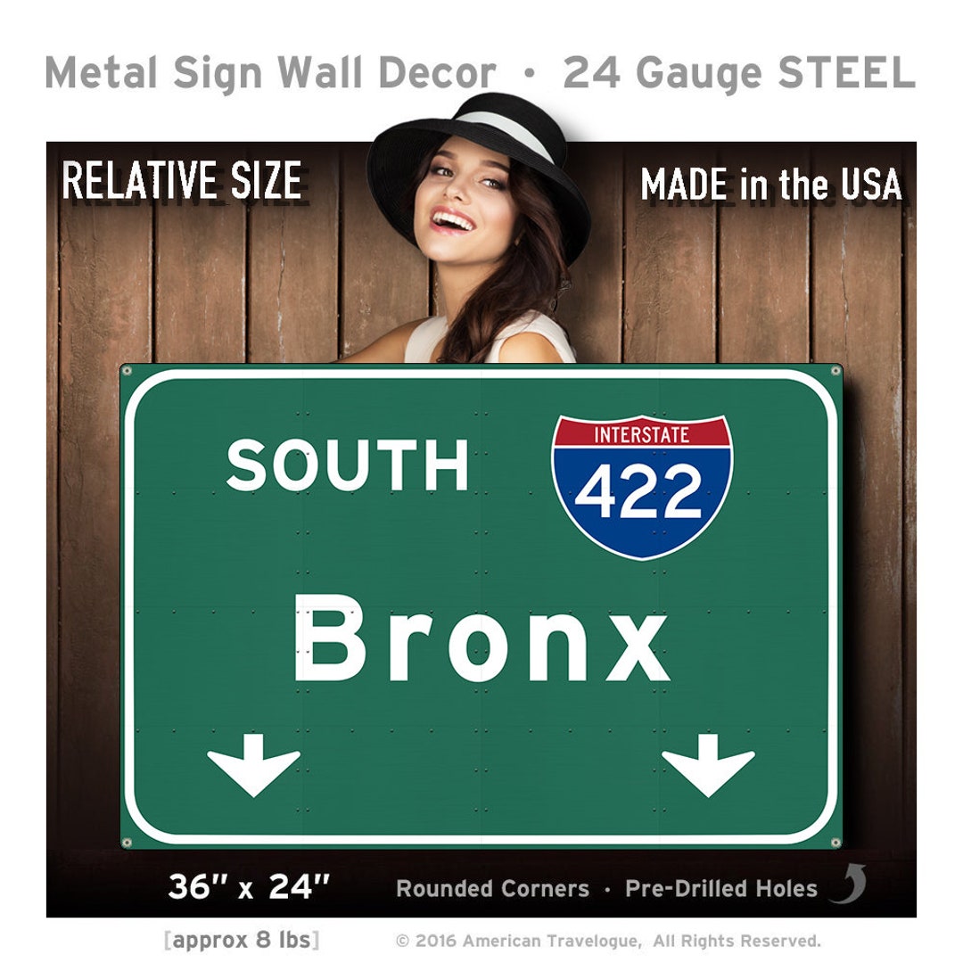 Metal Wall Decor Bronx Highway Sign New York City NYC NY - Etsy