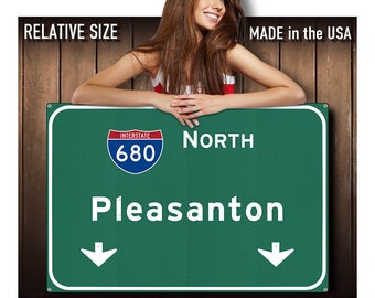 Pleasanton Sign - Etsy