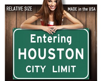 Texas City Limit Sign - Etsy
