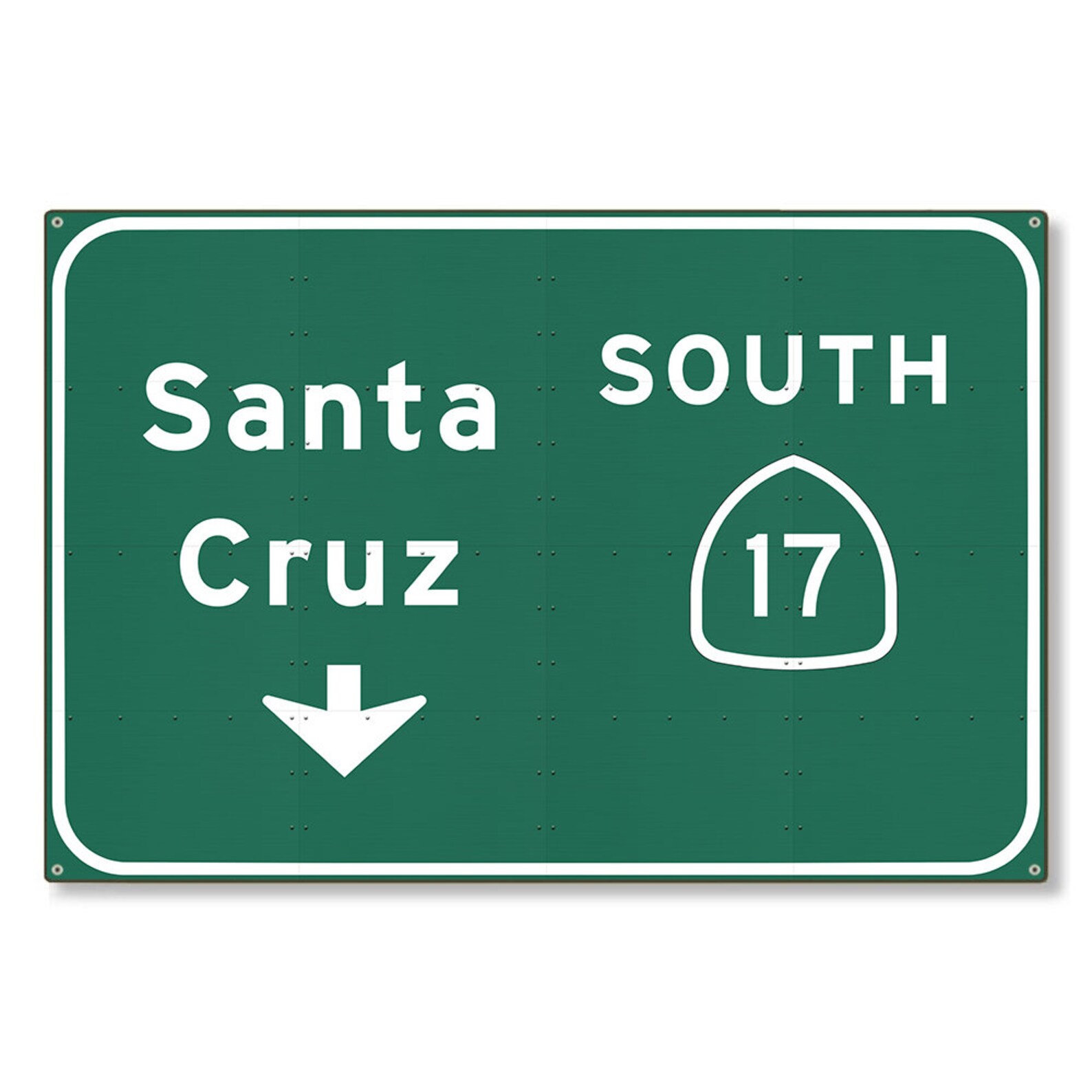 Metal Wall Decor Santa Cruz Sign Highway California CA - Etsy