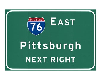 Pittsburgh Highway Sign - Etsy