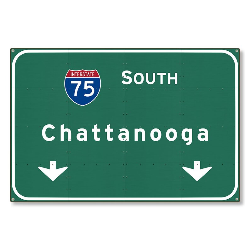 Metal Wall Decor Chattanooga Highway Sign Tennessee TN | Etsy