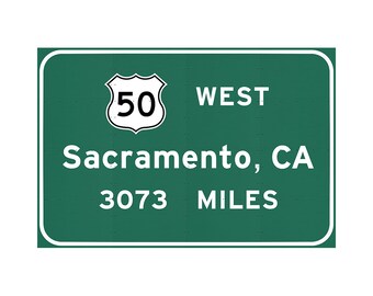 Highway 50 Sign | Etsy