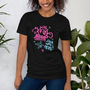 Jinx Arcane Unisex Black T-shirt, Jinx Was Here Boom Monkey Graffiti ...