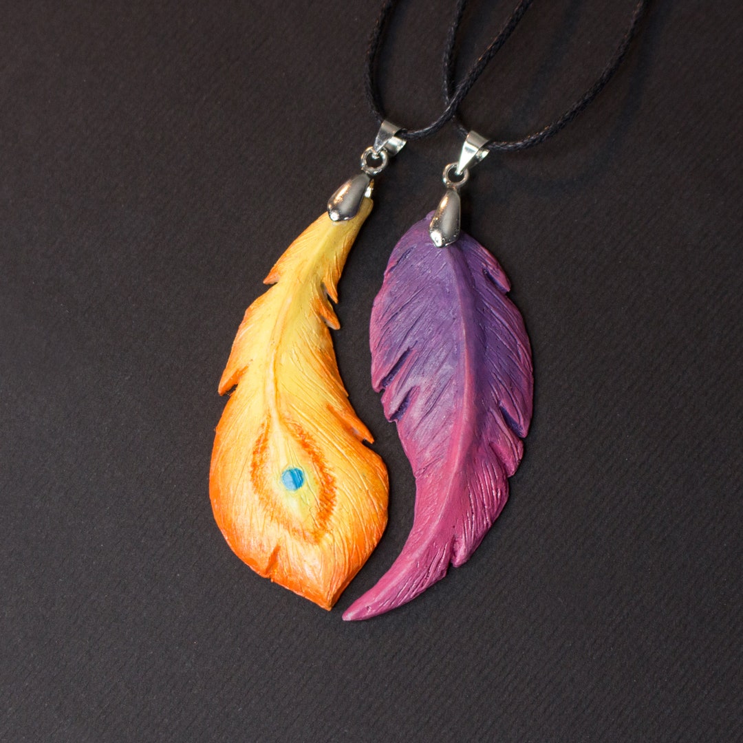Xayah and Rakan Necklaces From League of Legends LOL With Feathers ...