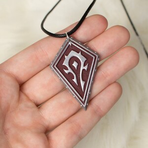 Horde and Alliance From World of Warcraft Necklace Pendant in Resin and ...
