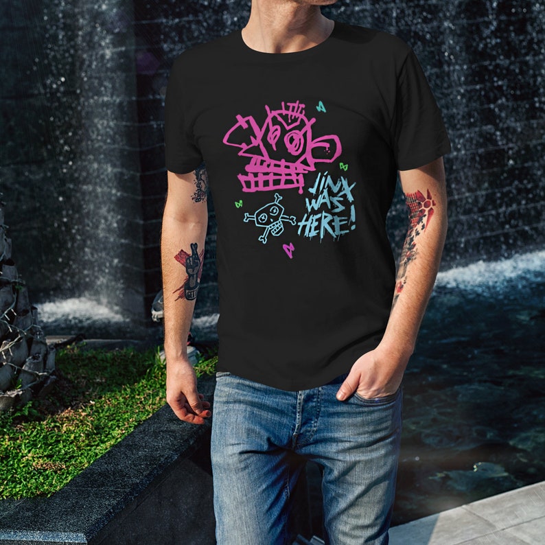 Jinx Arcane Unisex Black T-shirt Jinx Was Here Boom Monkey - Etsy