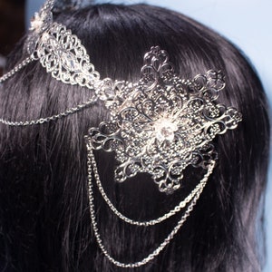 Aldaril Fantasy Metal Crown, Elven Wedding Festival Silver Filigree ...